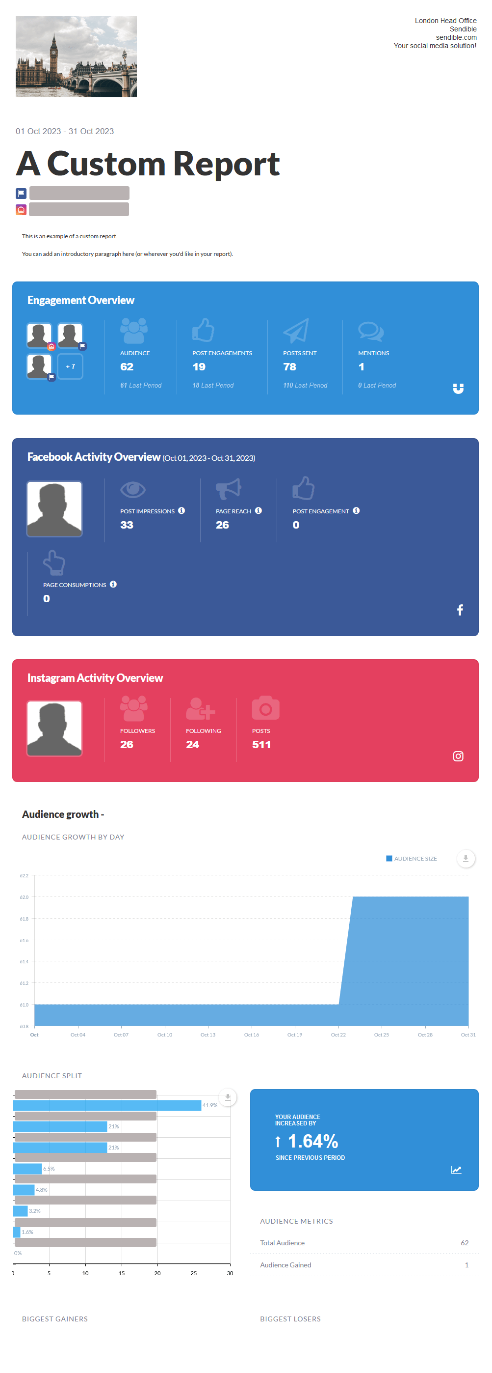 Create a branded (custom) report – Sendible Support