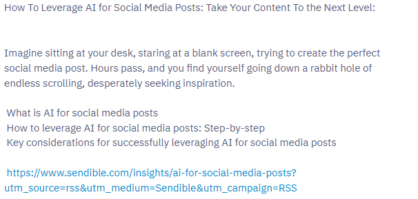 Overview of RSS feeds and autoposters – Sendible Support