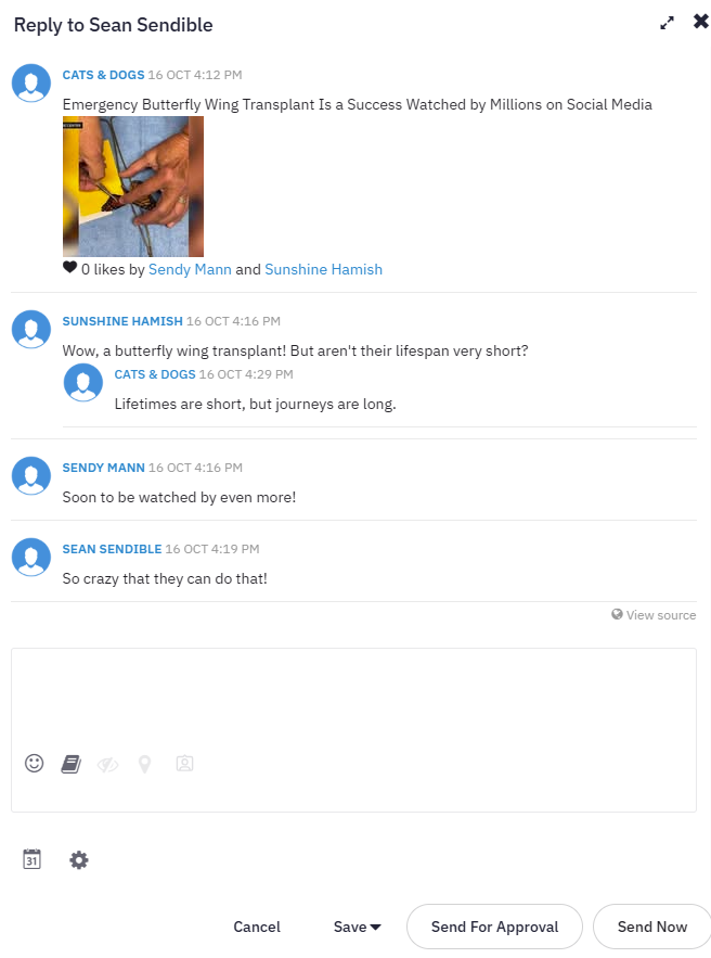 Reply to a message – Sendible Support
