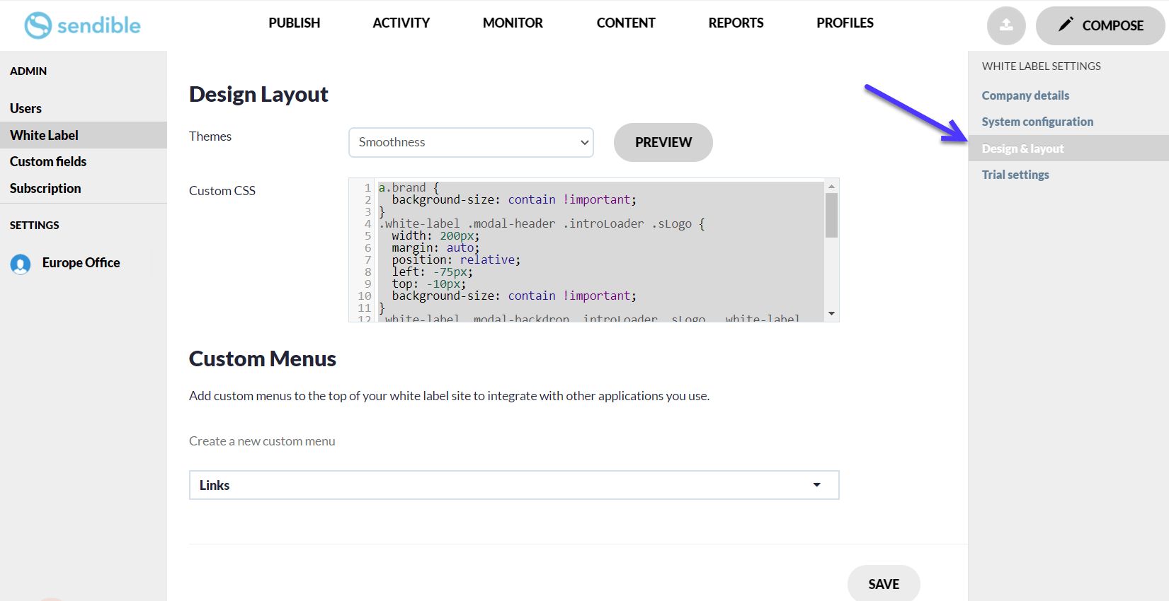 Choose a white-label design – Sendible Support